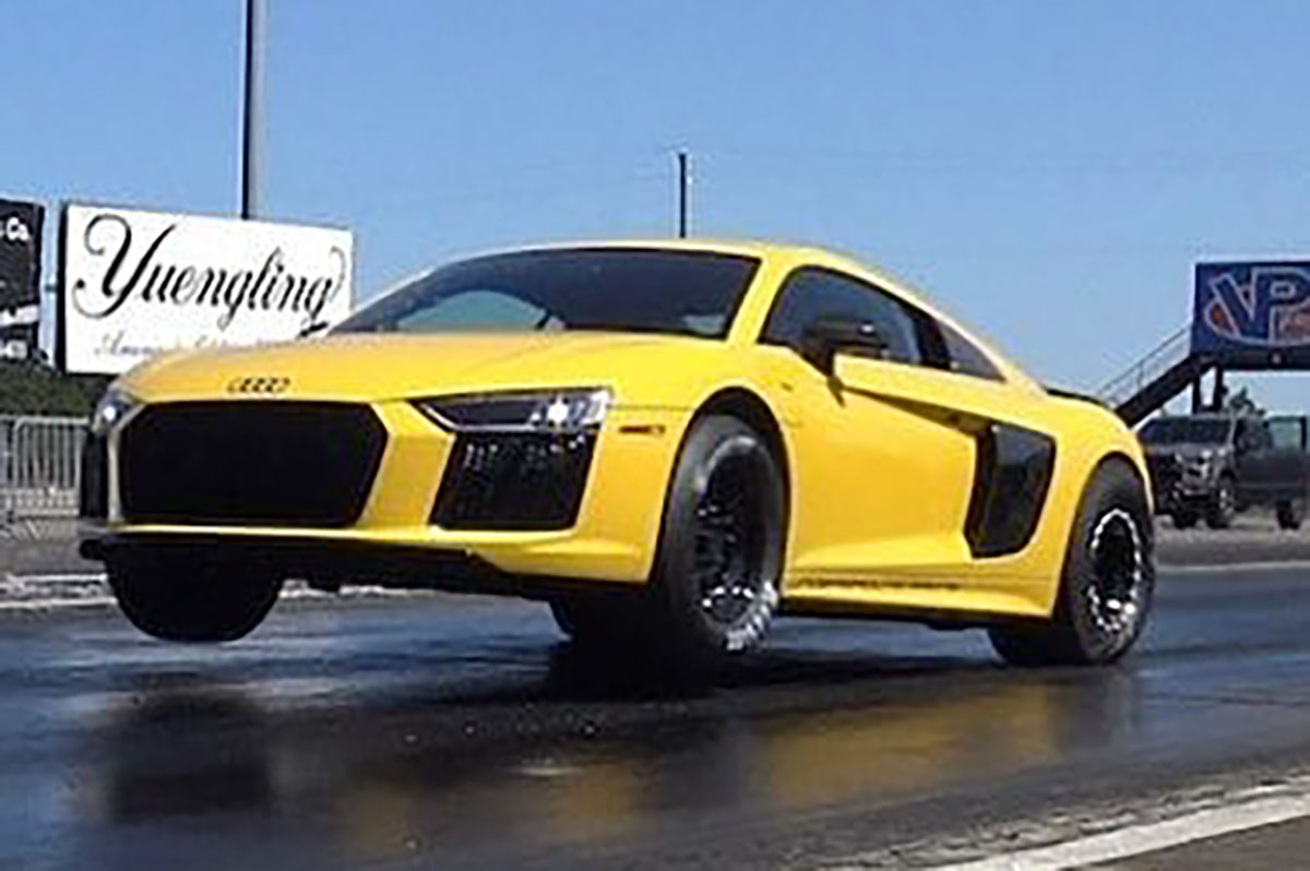 Världens snabbaste Audi - se R8:an med 3000 hk dra i väg | Carup.se