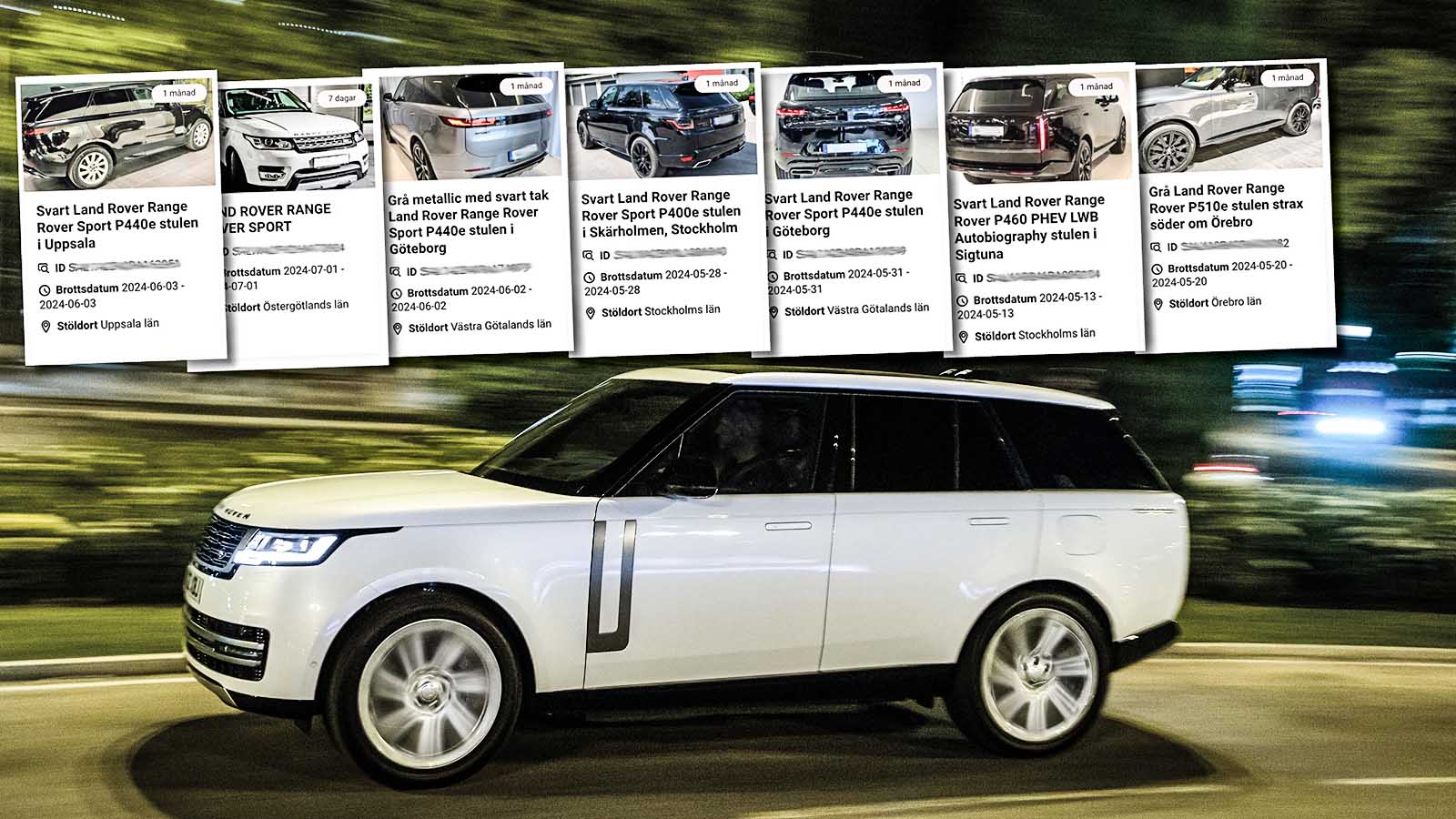 Lyxliga härjar i Sverige – stjäl dyra Range Rover | Carup.se
