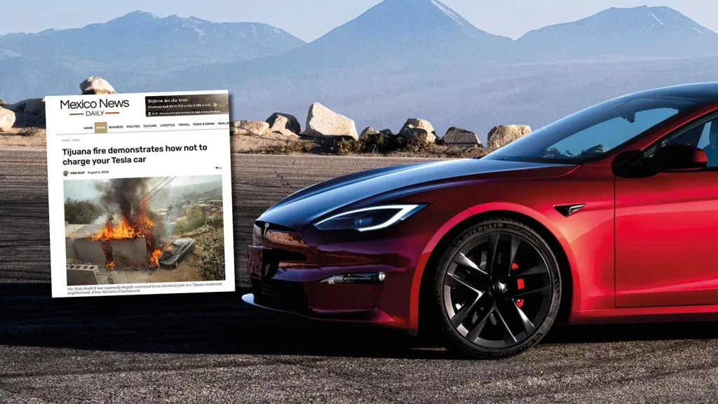 Tesla-ägare kopplade olagligt bilen till högspänning | Carup.se