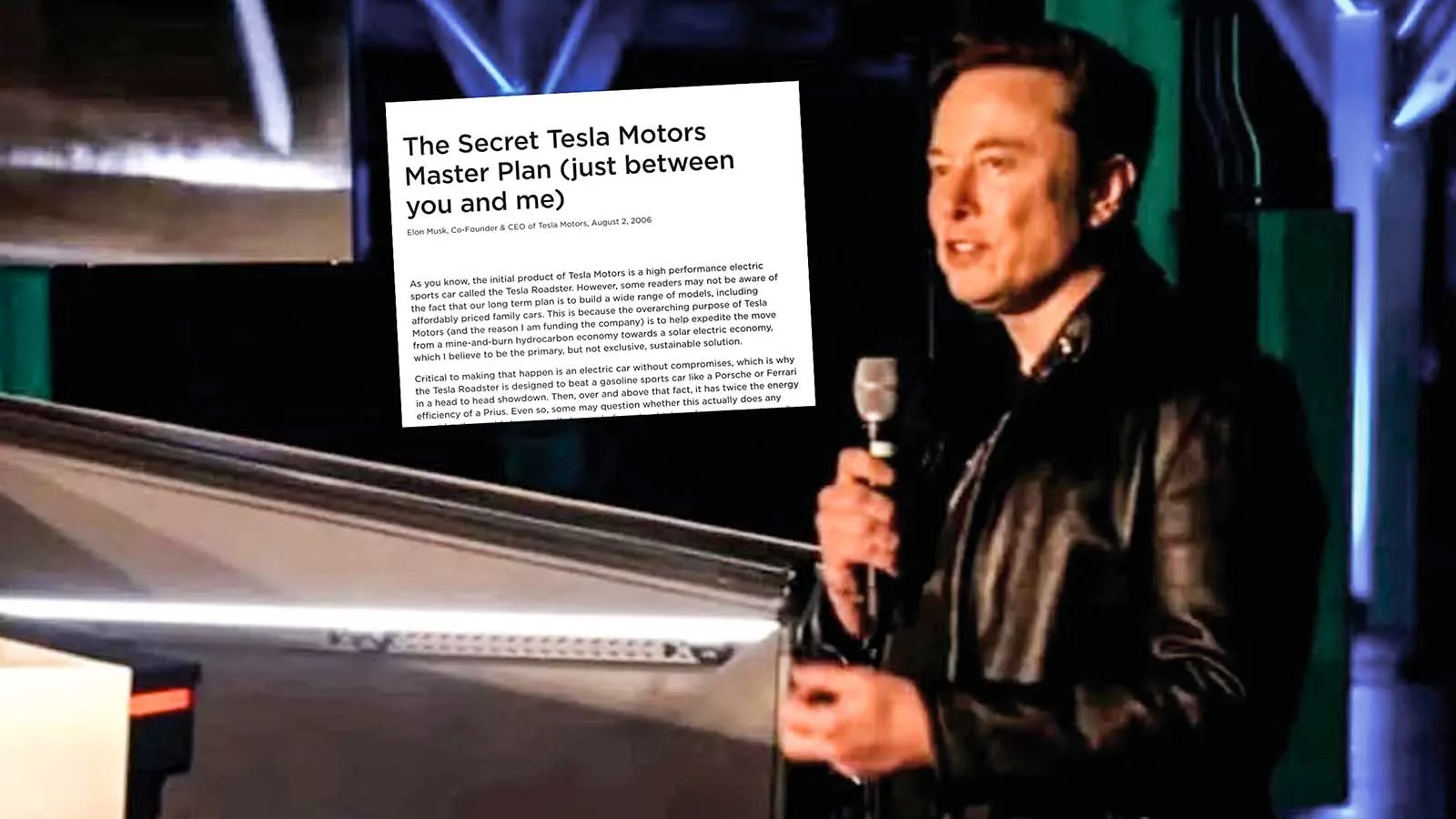 Tesla plockade bort Elon Musks Master Plan | Carup.se