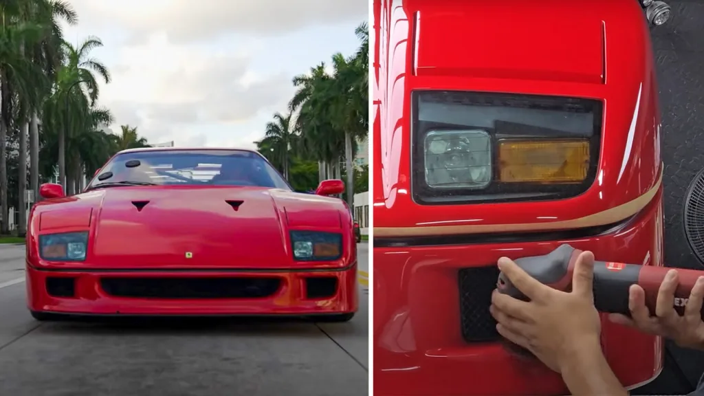 Nigel Mansells Ferrari F40 putsas till perfektion | Carup.se