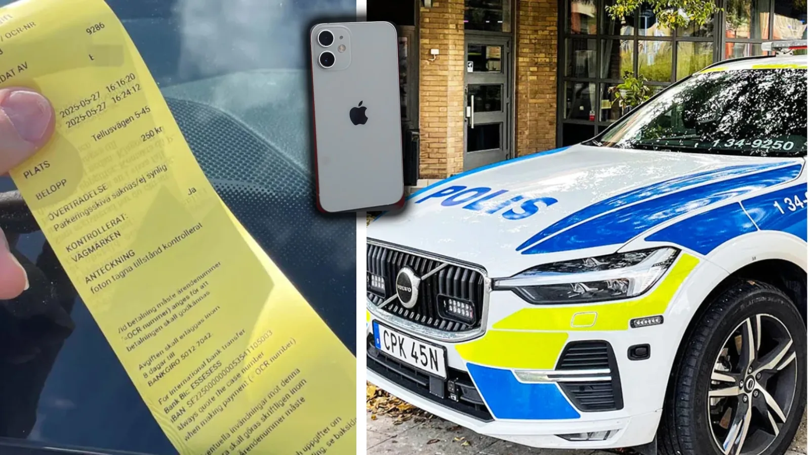 Fick p-böter – då tog bilisten p-vaktens mobil | Carup.se